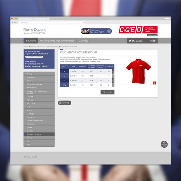 Module site marchand pour extranet CGED